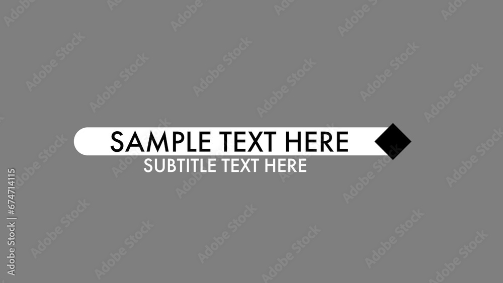 Clean Simple Black And White Lower Thirds Stock Template | Adobe Stock