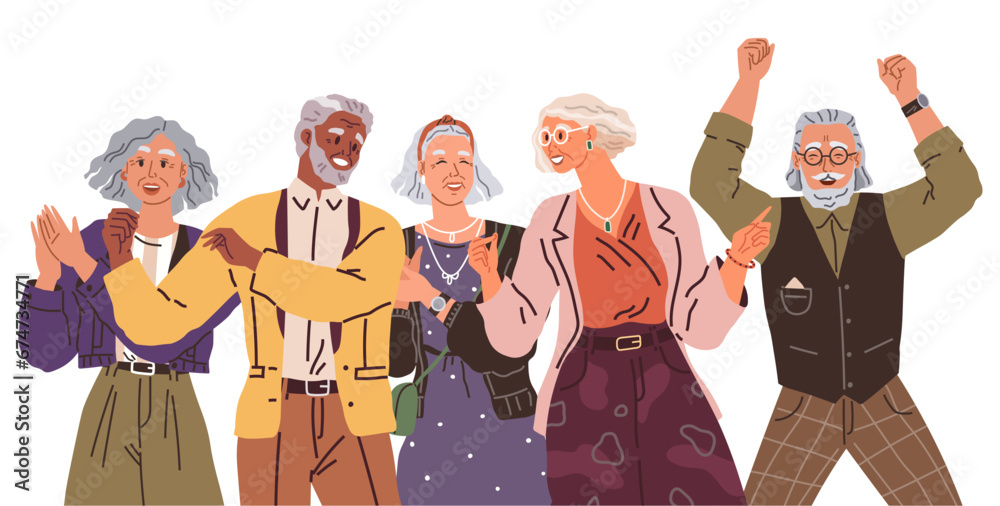 Happy people concept. Vector illustration Happiness emotions flow at ...