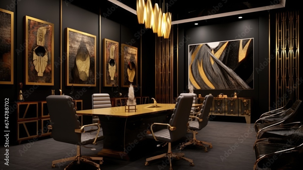 Inspiring office interior design Art Deco style Corporate Office with ...