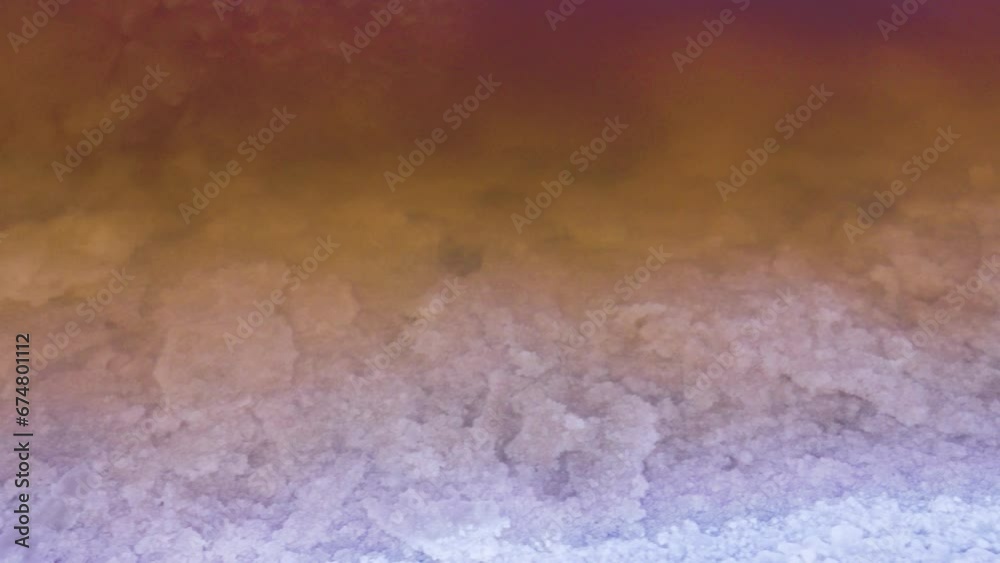 Mineralogy. Shore of hypersalted lake (self-settling salt lake) with ...