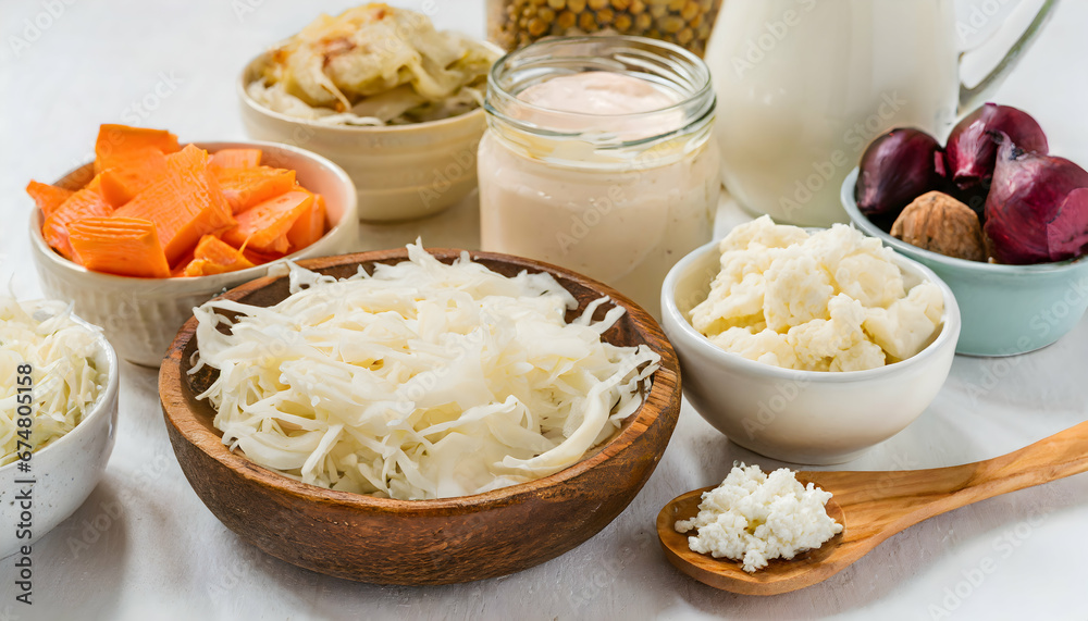 variety of postbiotic-rich foods including fermented foods and yogurt ...