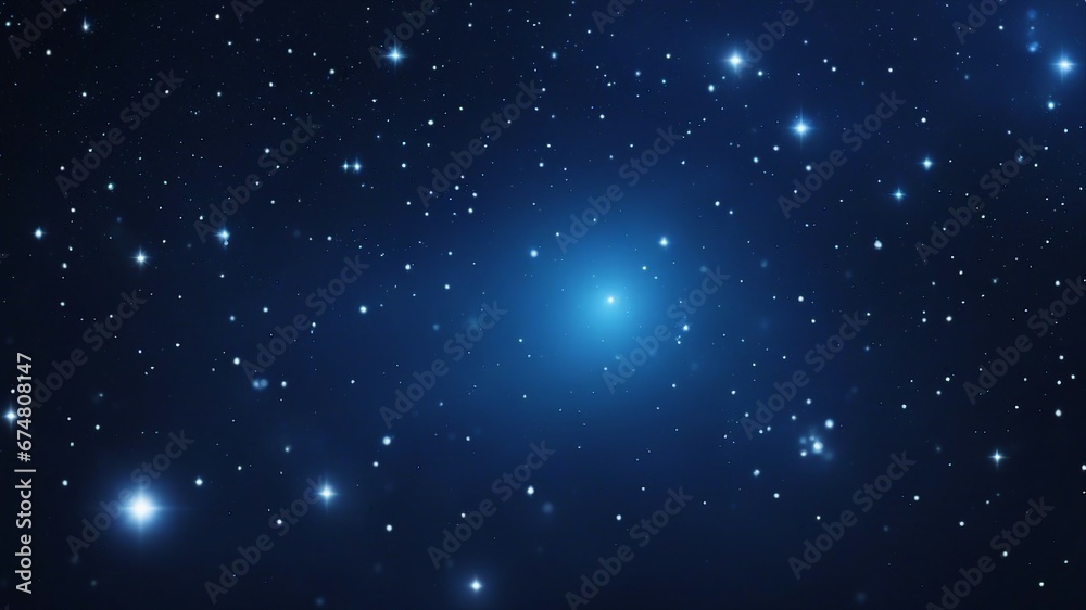starry night sky Deep blue space background filled with nebulae and ...