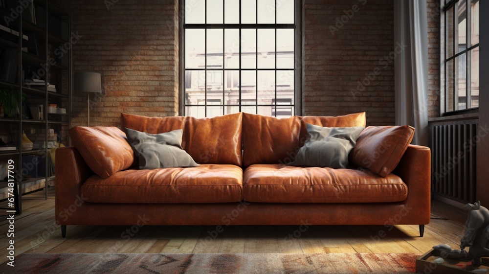 Realistic Sofa made and rendered by 3D software for decoration ...