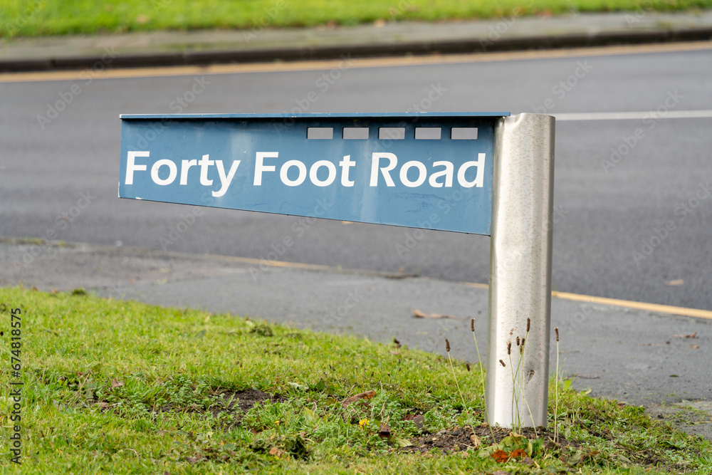 Forty Foot Road in industrial Middlesbrough, UK, thought to be named so ...