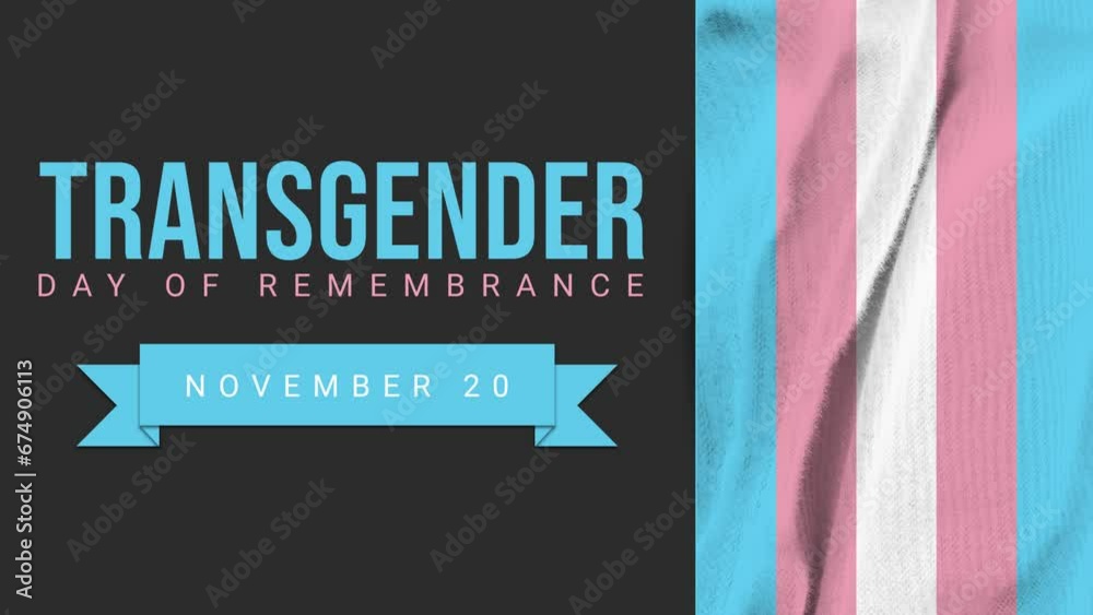 Transgender Day of Remembrance on November 20 typography animation ...