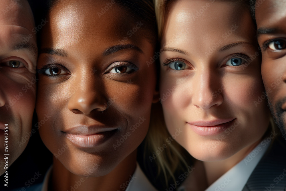 Hermosa diversidad de razas y etnias en el trabajo. Personas de ...