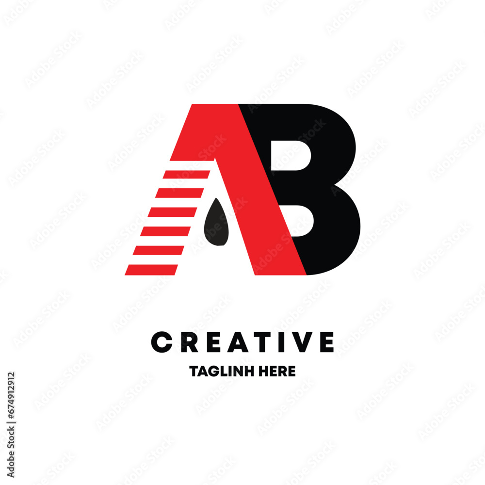 Abstract letter AM logo. This logo icon incorporate with abstract shape ...