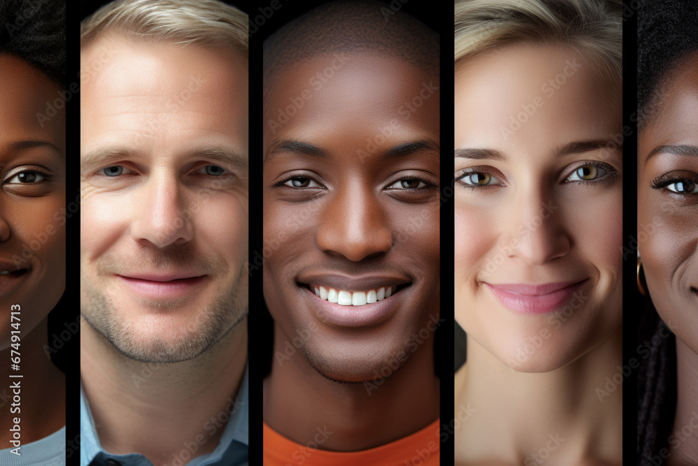 Hermosa diversidad de razas y etnias en el trabajo. Personas de ...