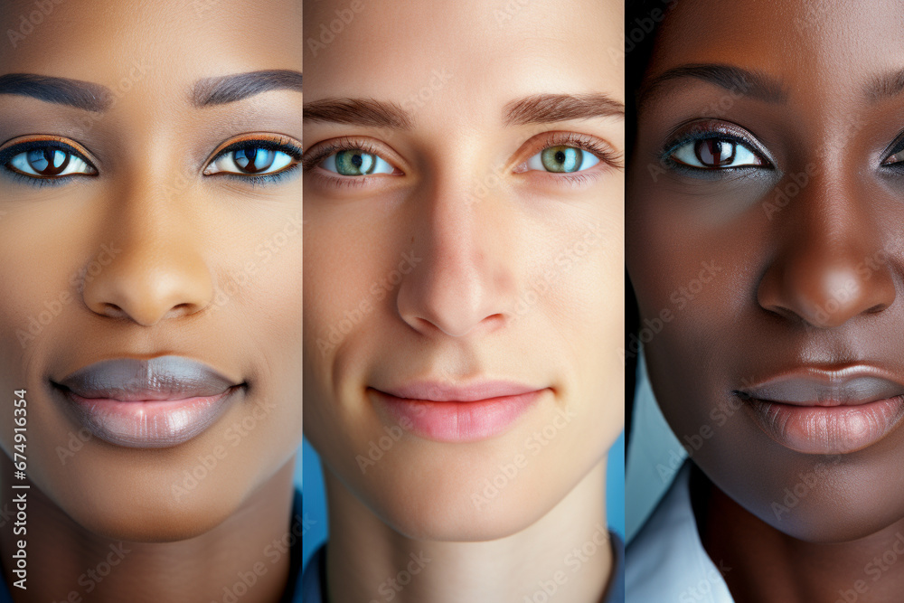 Hermosa diversidad de razas y etnias en el trabajo. Personas de ...