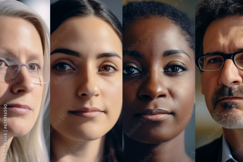 Hermosa diversidad de razas y etnias en el trabajo. Personas de ...