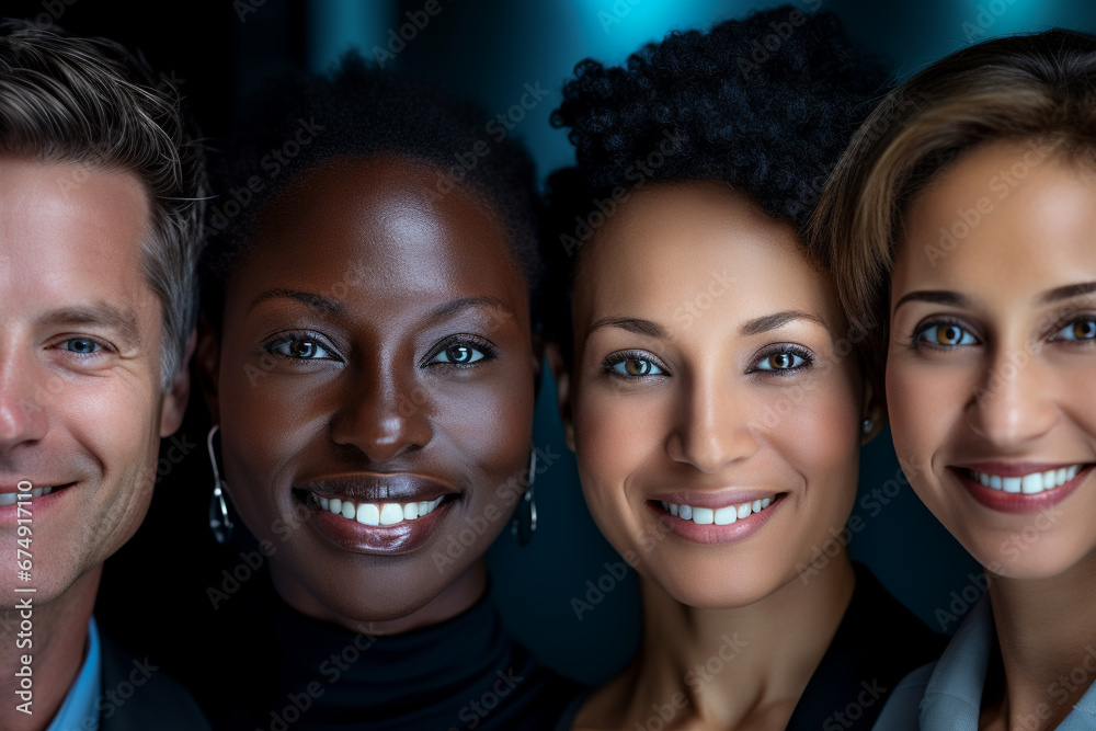 Hermosa diversidad de razas y etnias en el trabajo. Personas de ...