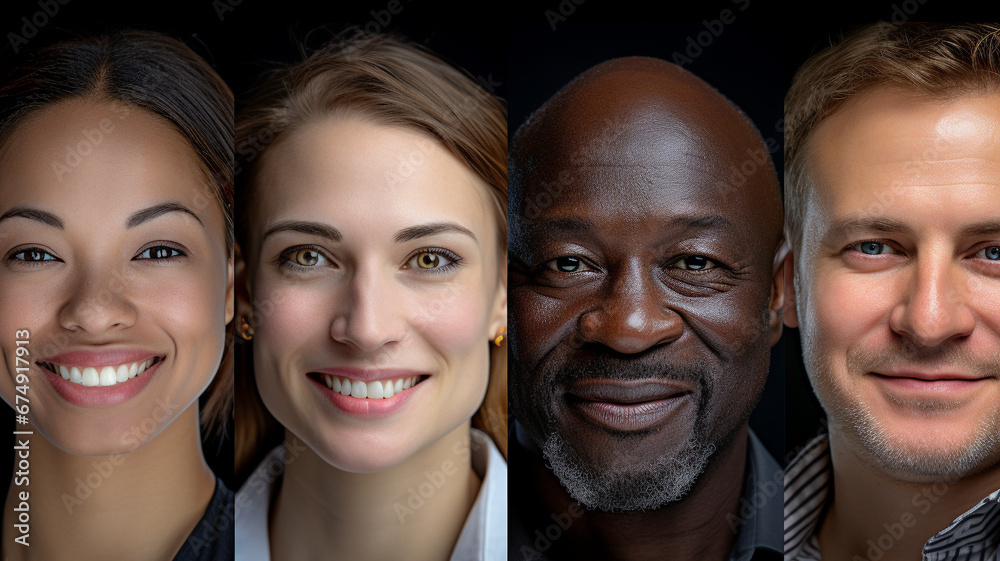 Hermosa diversidad de razas y etnias en el trabajo. Personas de ...