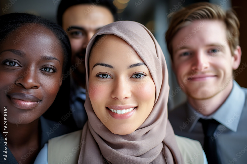 Hermosa diversidad de razas y etnias en el trabajo. Personas de ...