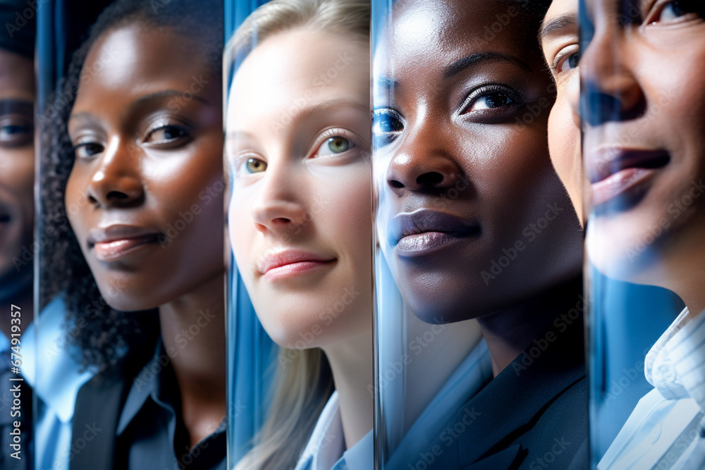 Hermosa diversidad de razas y etnias en el trabajo. Personas de ...