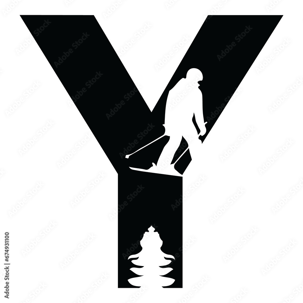 Foto de Skiing font alphabet SVG png, ski svg png, skiing svg png, ski ...