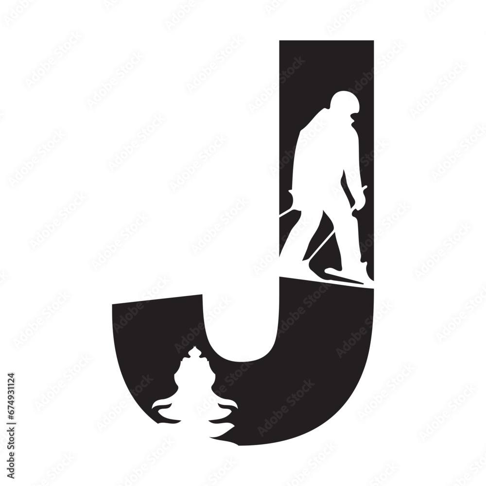 Skiing font alphabet SVG png, ski svg png, skiing svg png, ski font ...