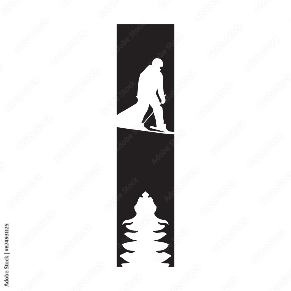 Skiing font alphabet SVG png, ski svg png, skiing svg png, ski font ...