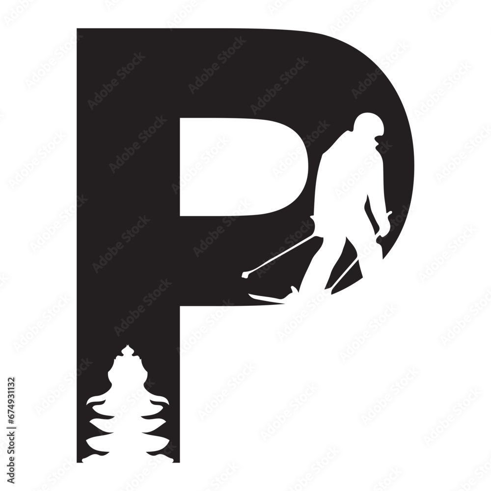 Skiing font alphabet SVG png, ski svg png, skiing svg png, ski font ...