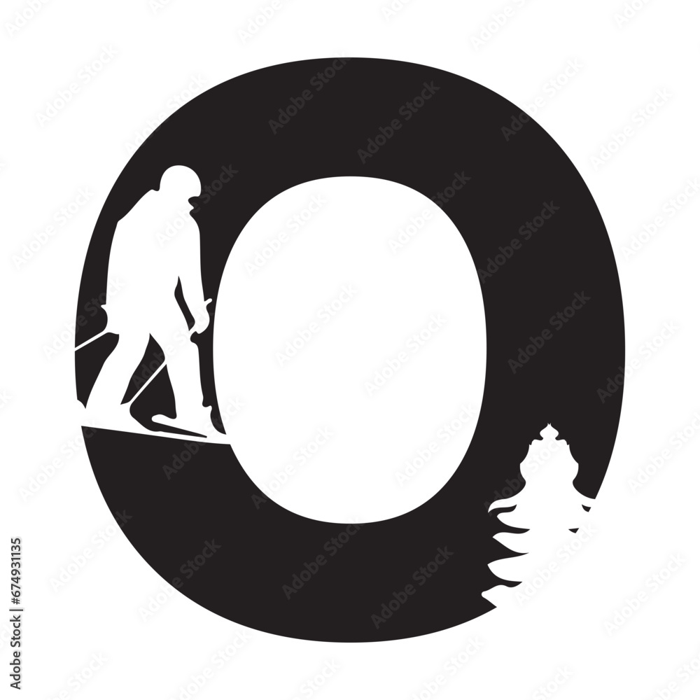 Skiing font alphabet SVG png, ski svg png, skiing svg png, ski font ...