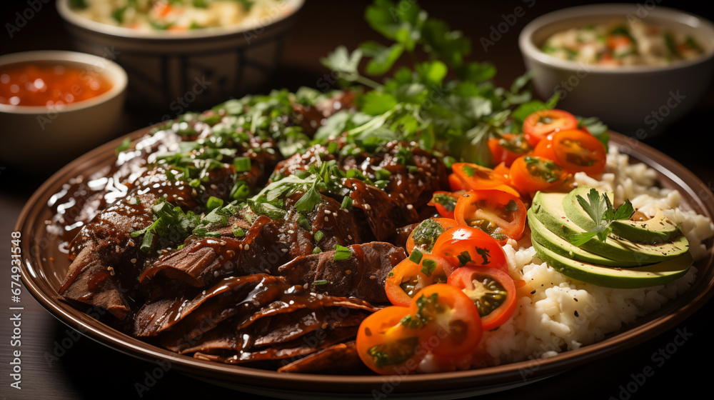 Mole Poblano Delight: A close-up of a sumptuous plate of Mole Poblano ...