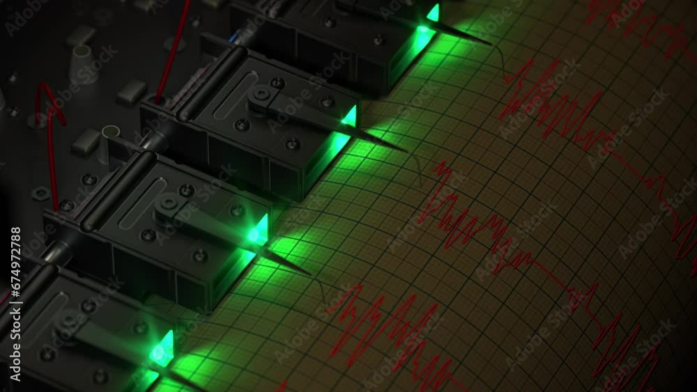 Looped Seismographic Recording with Green Light: Seismic Wave Tracing ...