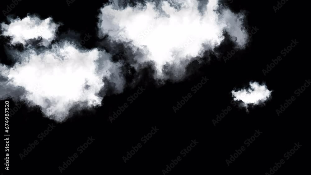 4K.alpha channel render fly through the realistic procedural clouds ...