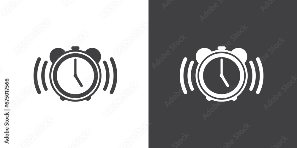 Alarm clock icon symbol sign, Time and clock Icon, timer flat vector ...