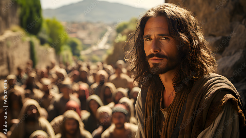 Jesus Christ close-up Stock Illustration | Adobe Stock
