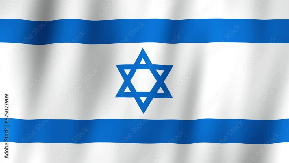 Waving national colours of Israel. Israeli flag - CGI generated. Stock ...