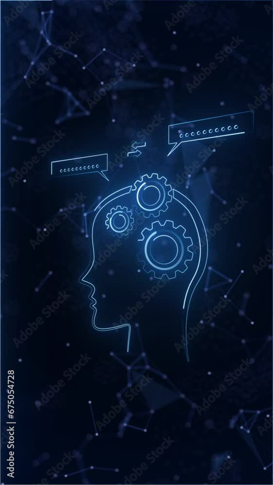 Chatbot concept, text chat technology development. cyber digital ...