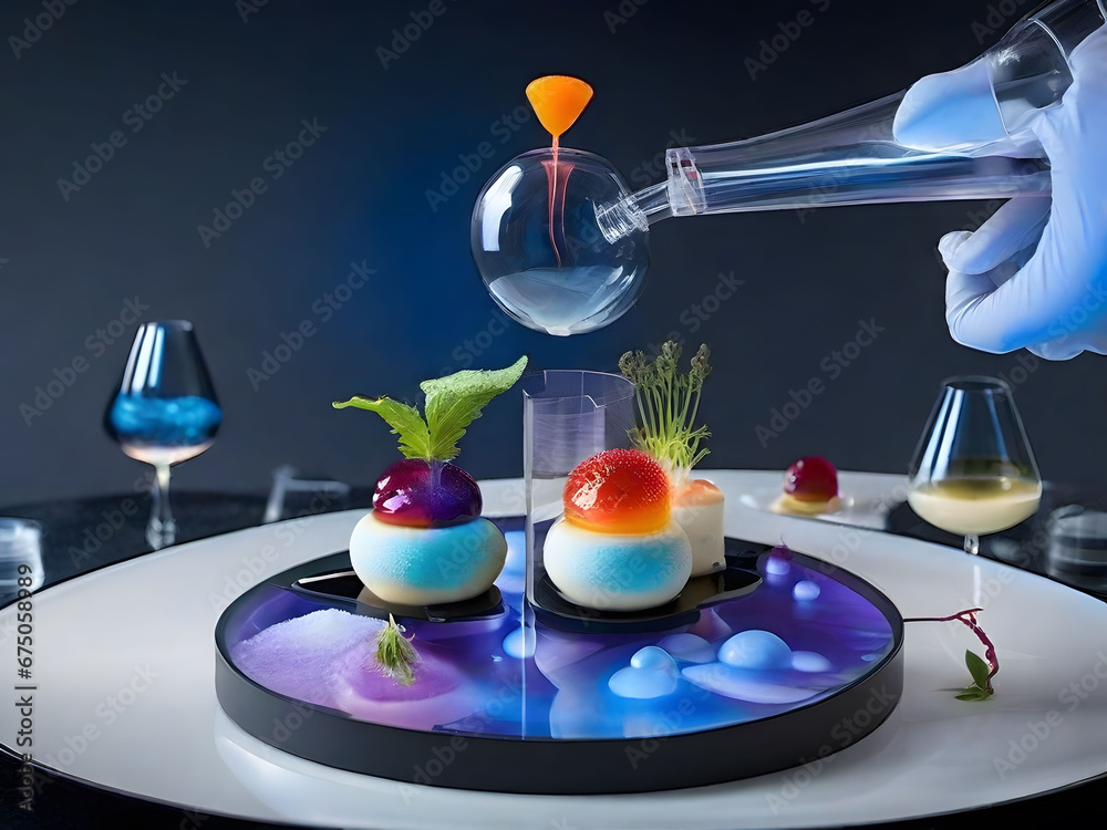 Explore culinary innovation in a molecular gastronomy lab. Avant-garde ...