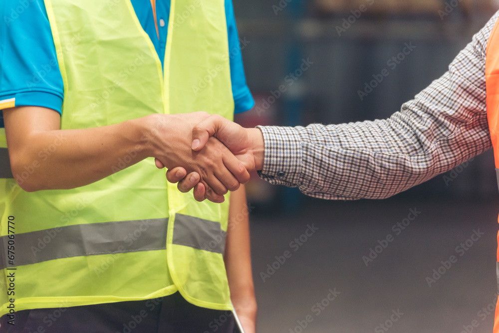 Asian Engineer man, women hands partnership. Coworker colleague ...