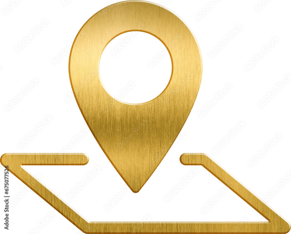 Golden icon map pin tags navigation red marker location position global ...