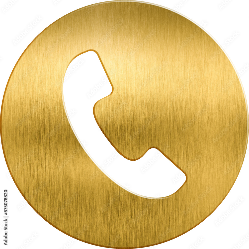 Golden icon call icon call telephone contact call 3d message mail call ...