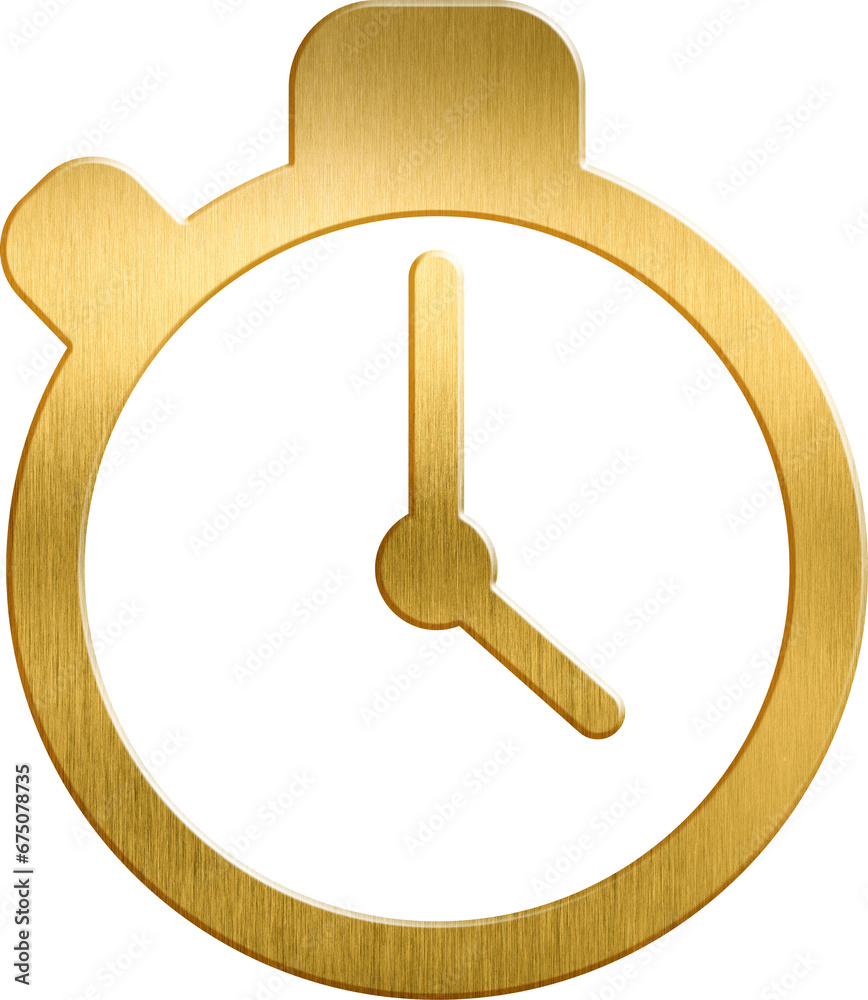 Golden icon timer stopwatch countdown timer icon time hourglass ...