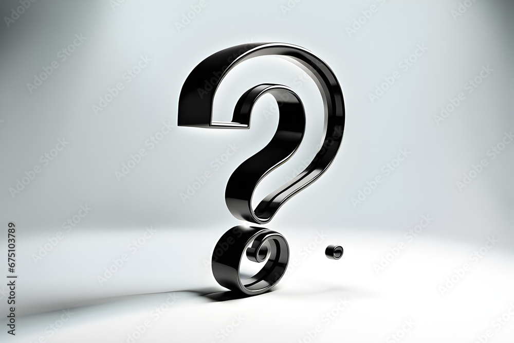 3D question mark symbol with transparent background - design that ...