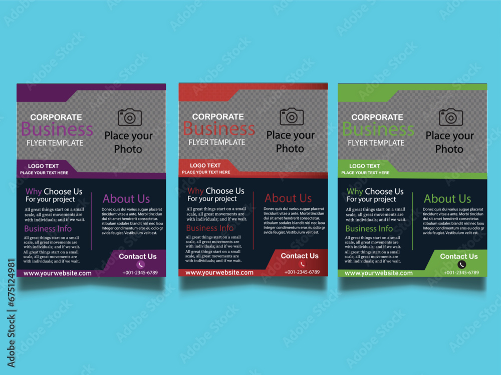 Flyer collection, set of flyer, brochure, annual report, proposal ...