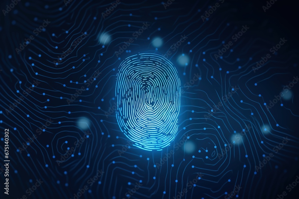 Fingerprint identification system scans fingerprints on digital screen ...