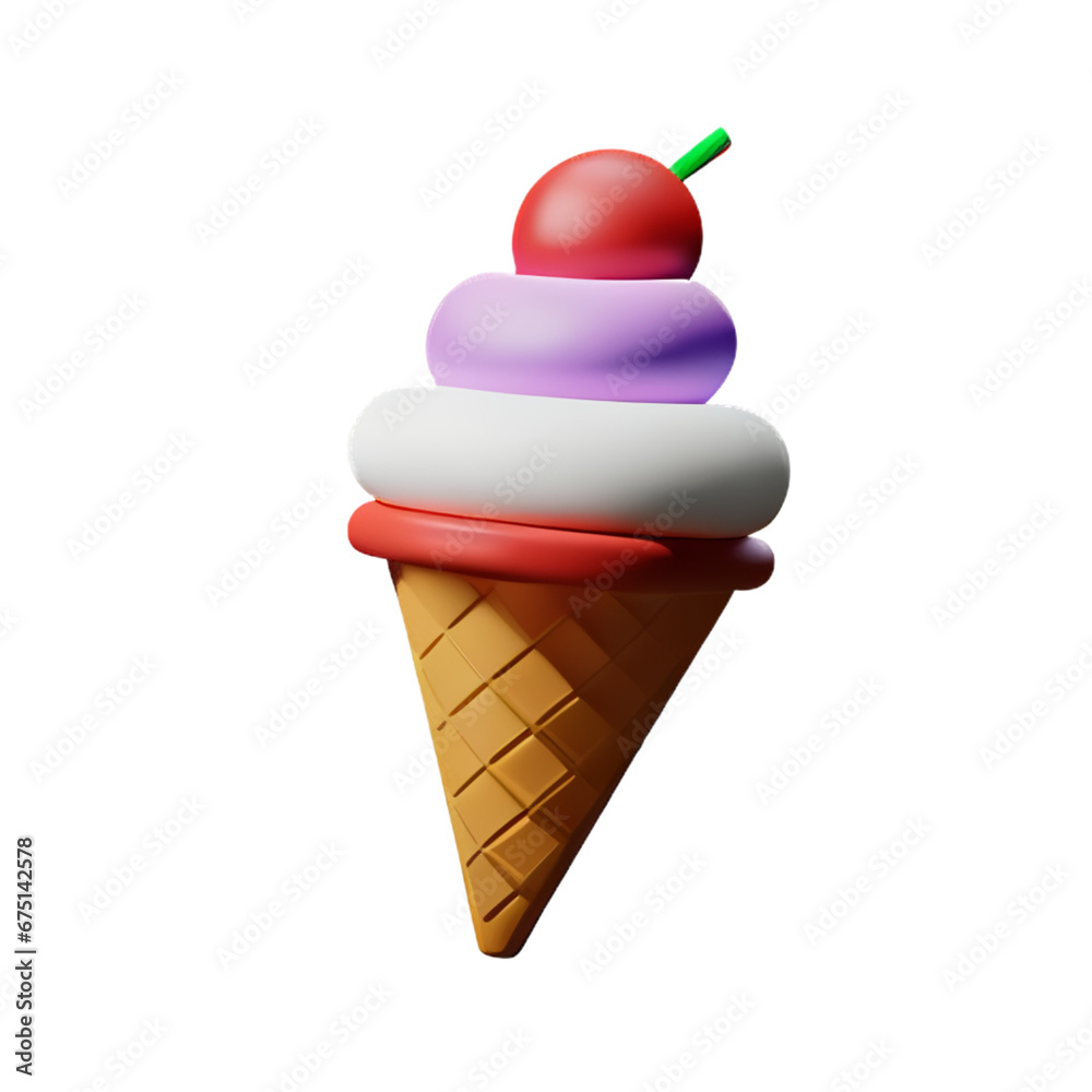Ice cream isolated transparent background illustration of summer Ice ...