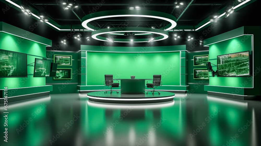 News Studio. Backdrop for TV shows.TV studio. News studio. The perfect ...