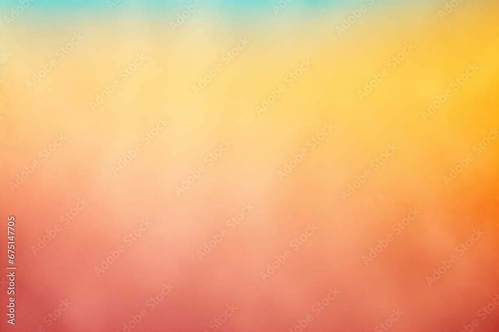 Yellow, orange, gold, coral, peach, pink, brown, teal and blue gradient ...