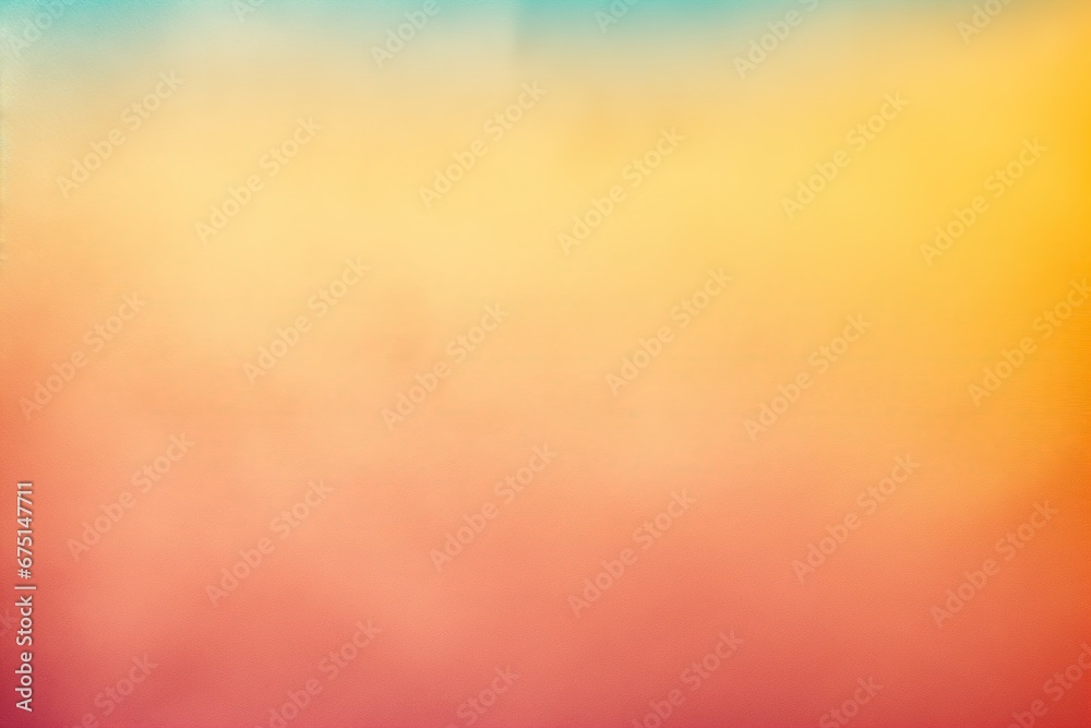 Yellow, orange, gold, coral, peach, pink, brown, teal and blue gradient ...