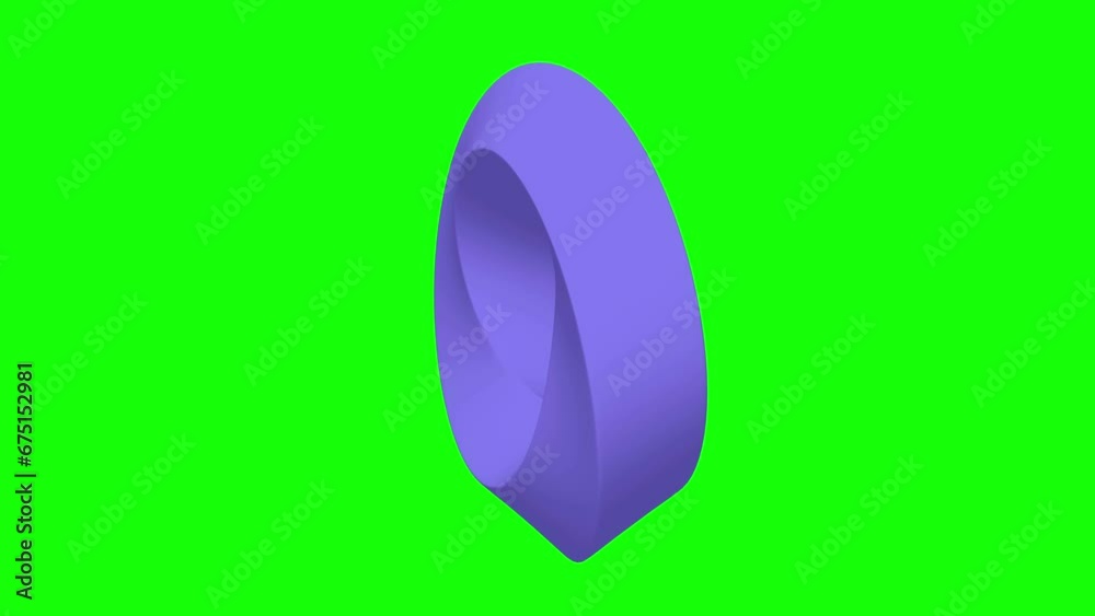 Mobius strip ring sacred geometry. Spatial figure with upturned ...