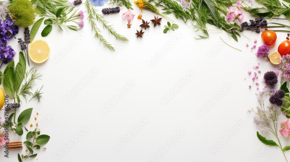 border frame food fresh top view illustration natural organic ...