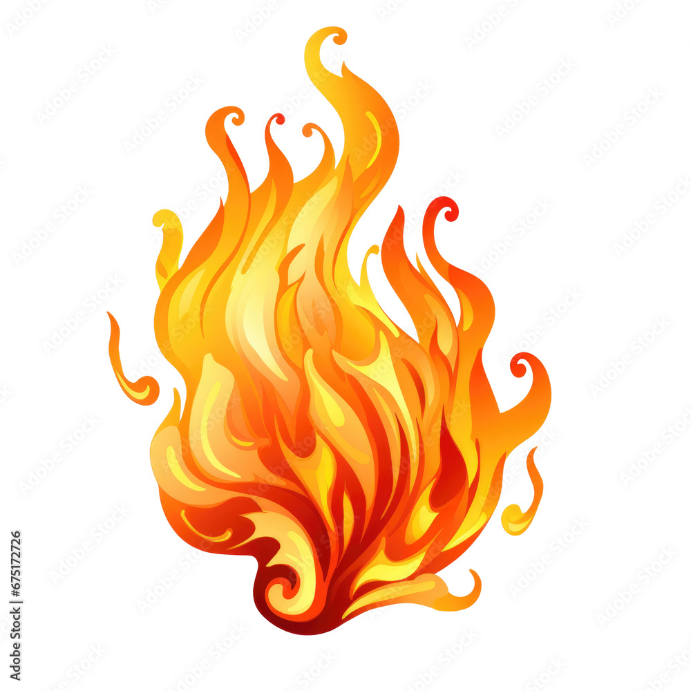 Watercolor burning fire flames, Burning hot sparks realistic fire flame ...