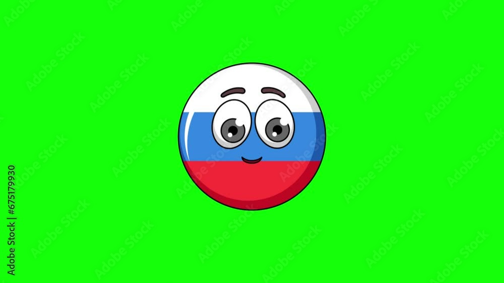 russia flag cartoon character with a saluting face, emoji emoticon ...
