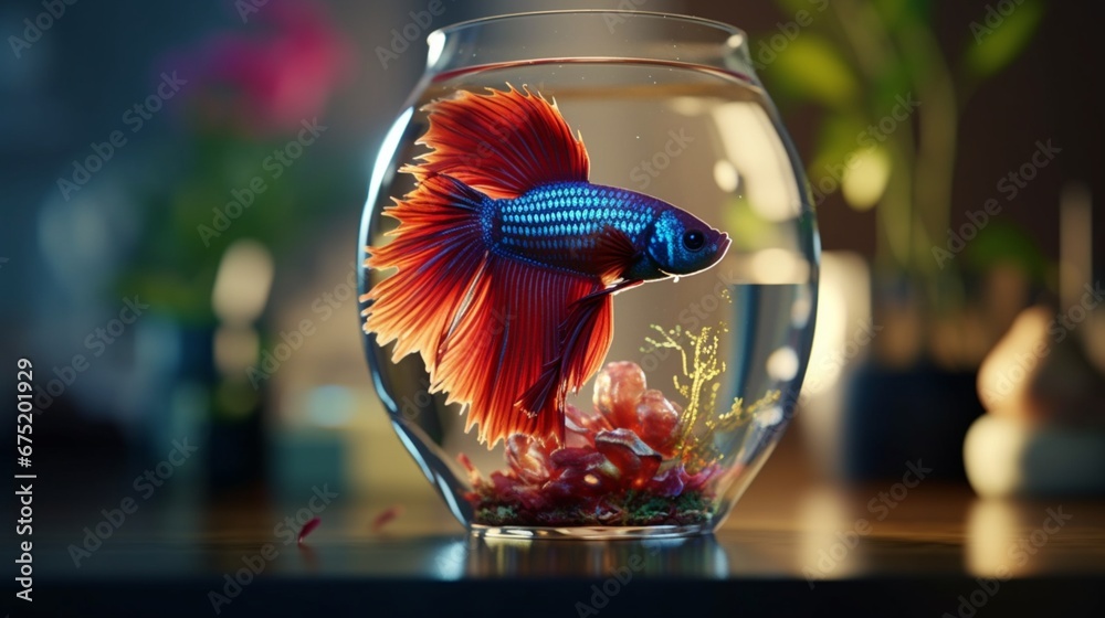 Cute betta fish bowls glass decorations ideas wallpaper image AI ...