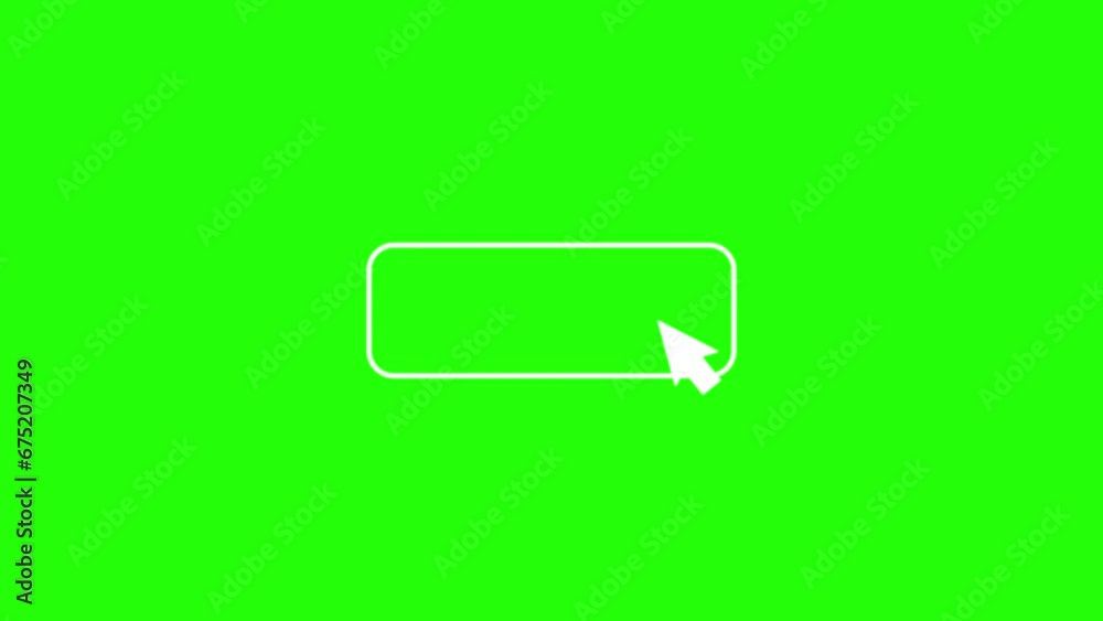 Cursor Click Button Animation Click Button And 3d Cursor Arrow Pointer Select 3d Green Screen