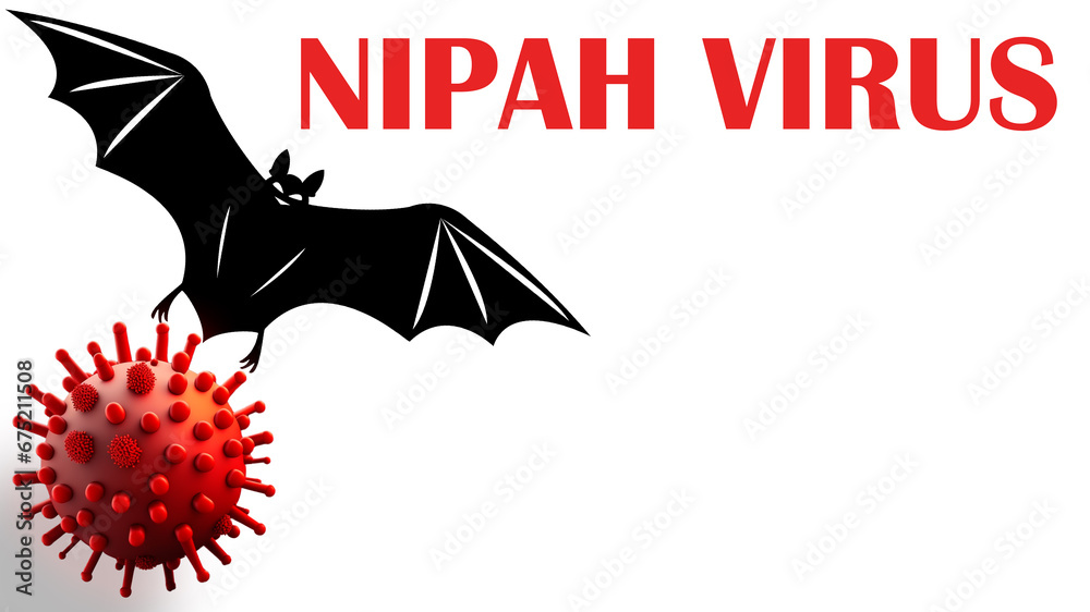 Bat infectious disease isolated. Nipah bat virus. Nipah virus concept ... Bat infectious disease isolated. Nipah bat virus. Nipah virus concept ...