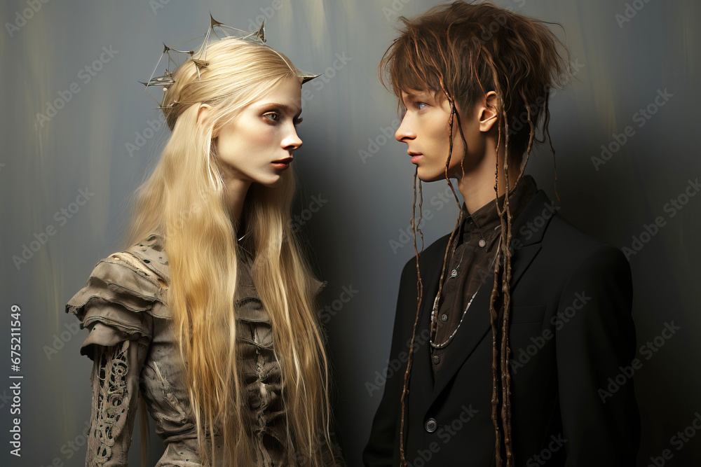 Young sad thin woman. Disease bulimia nervosa, healthy body diet. AI ...